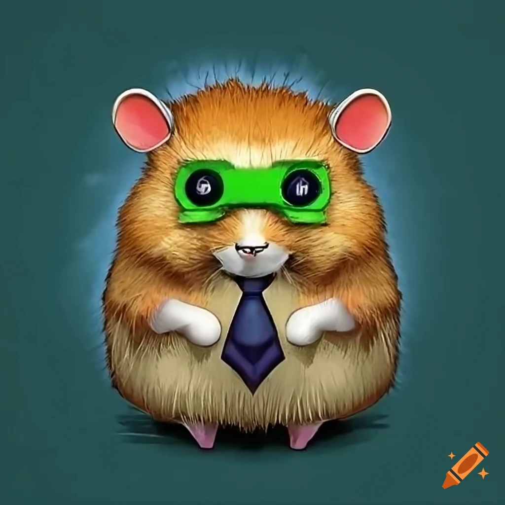 Super secret agent hamster on Craiyon