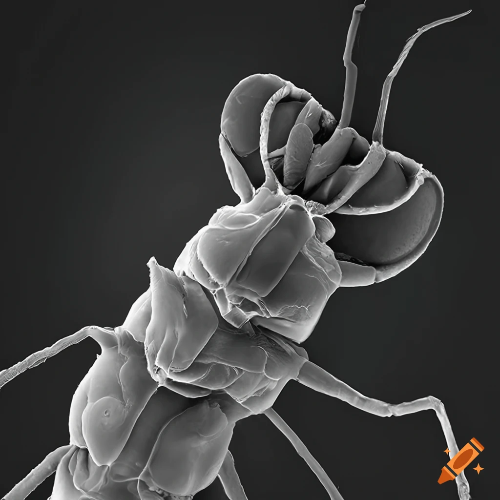 Insects merging legs wings antennae monochrome swarm photo electron ...