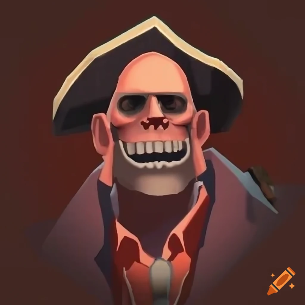 The tf2 pirate spy, pointilism on Craiyon