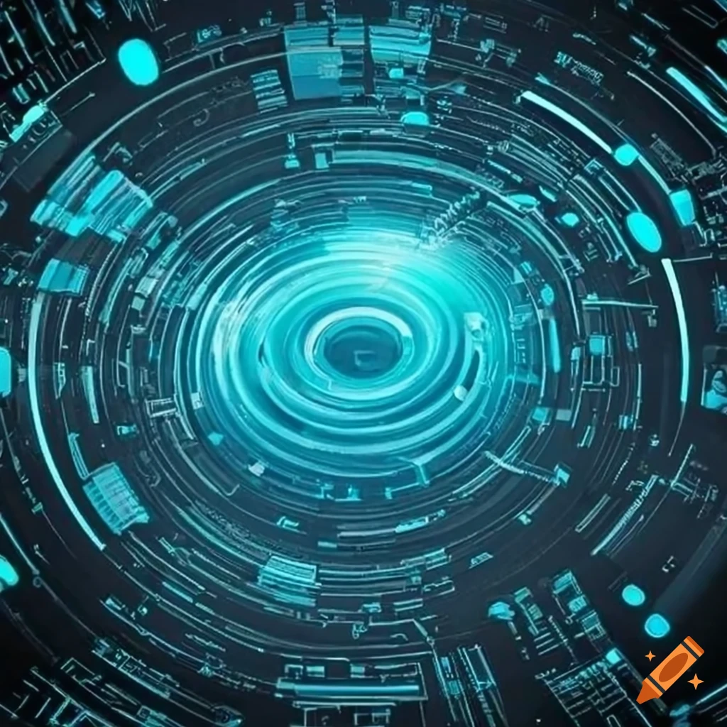 Information technology, abstract on Craiyon