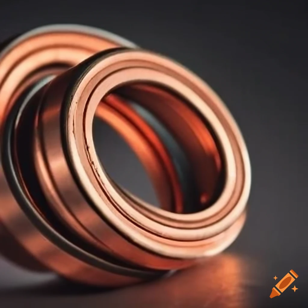 Copper or bronze bearing for machinery
