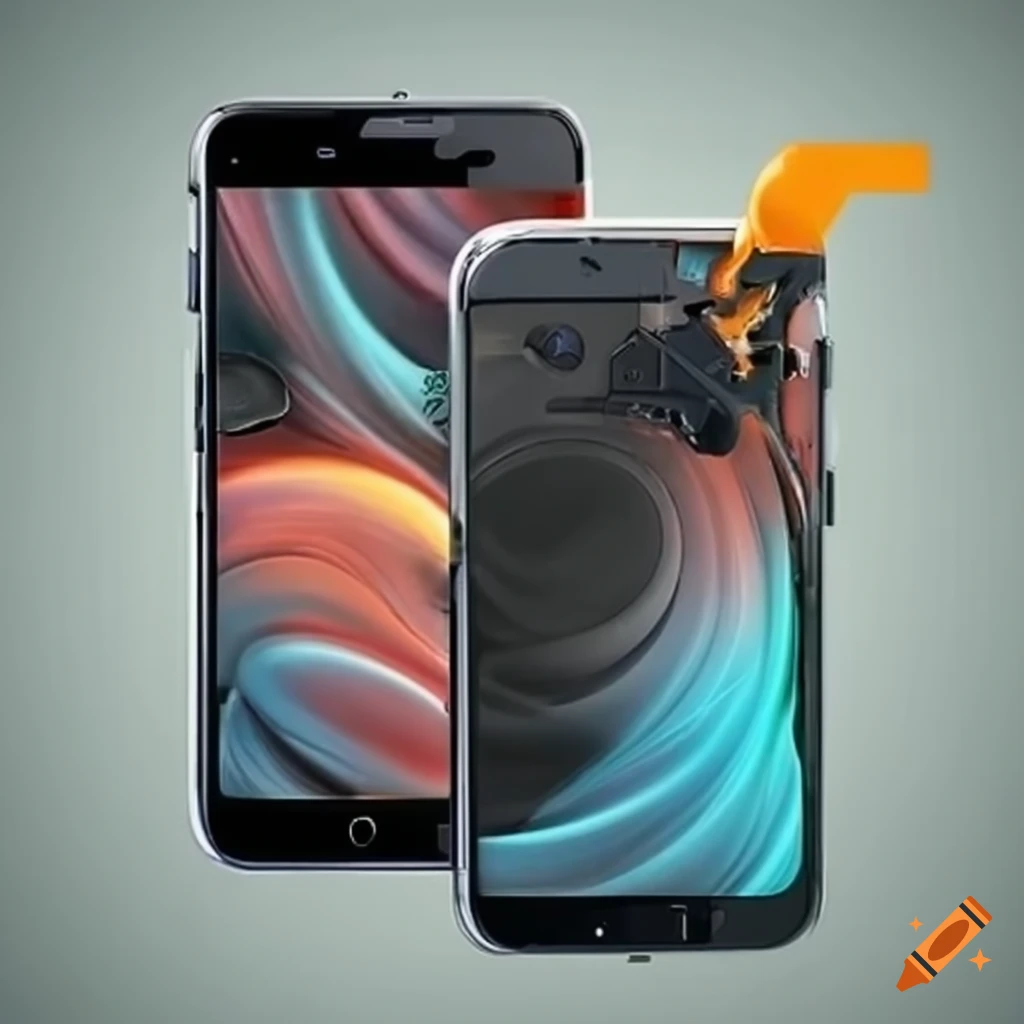 Réparation de smartphone avant et après on Craiyon