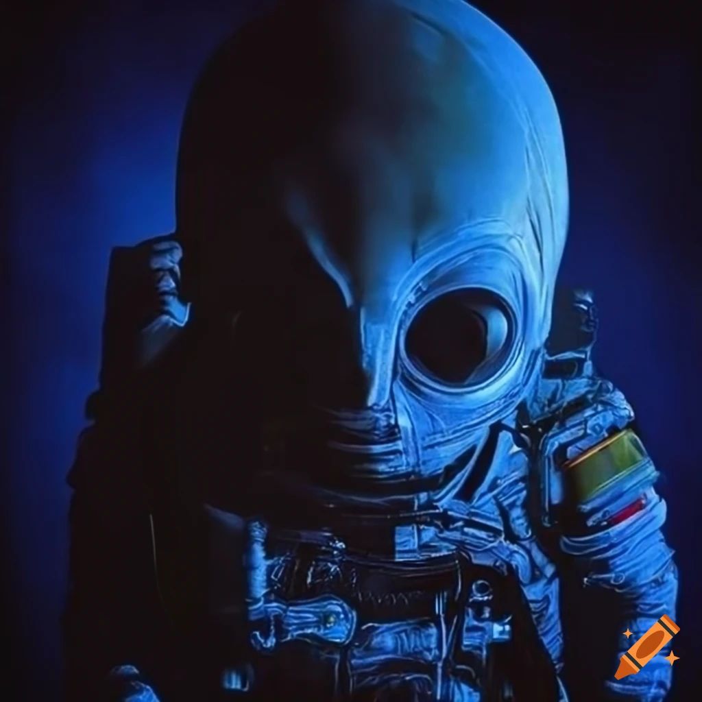 Alien astronaut punk retro photo on Craiyon