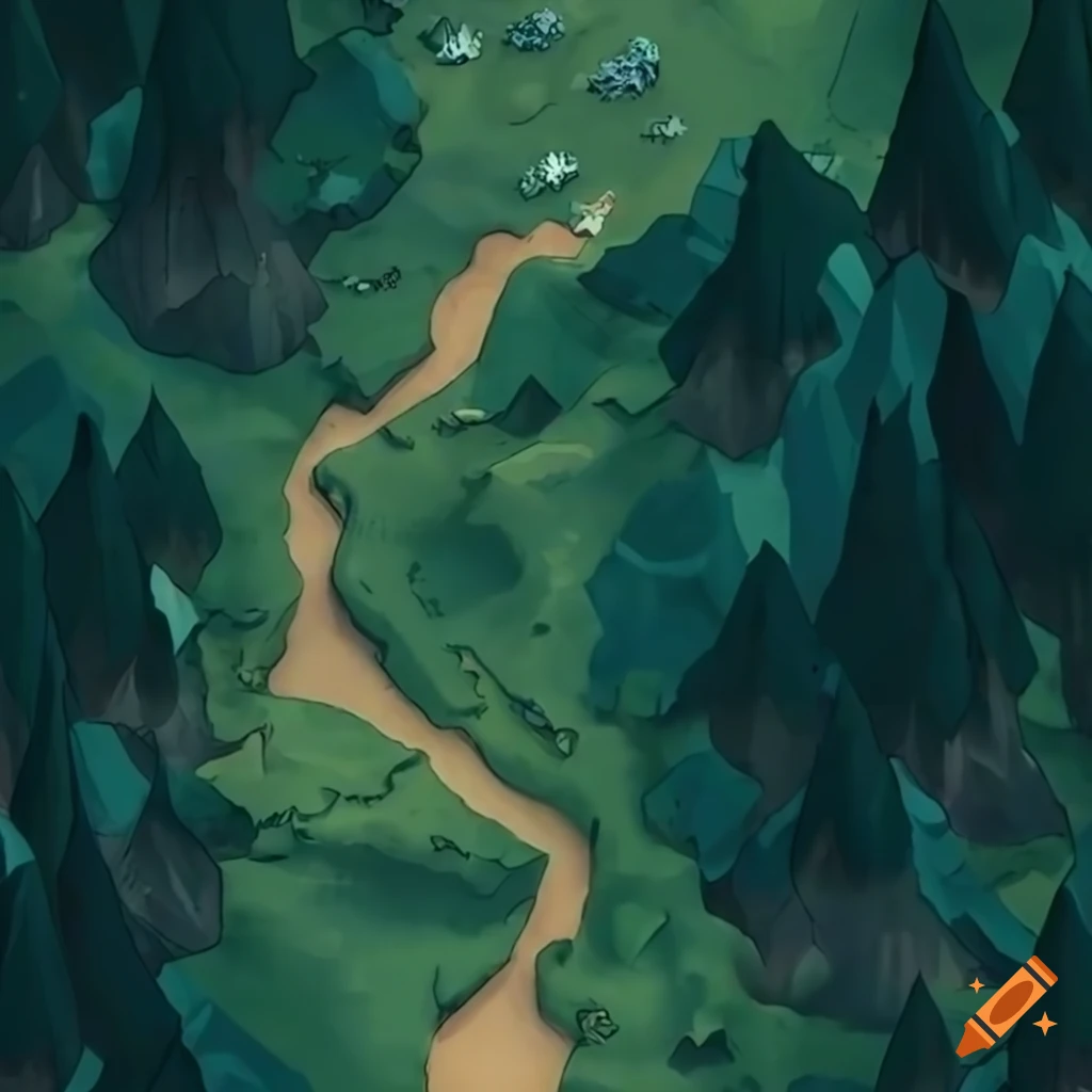Fantasy map from above map aerial memorabilia top isometric for a ...