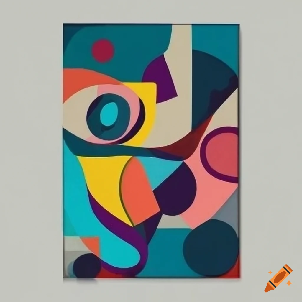 Picasso type art work with stong colors and geometric shapes, Wall-to ...
