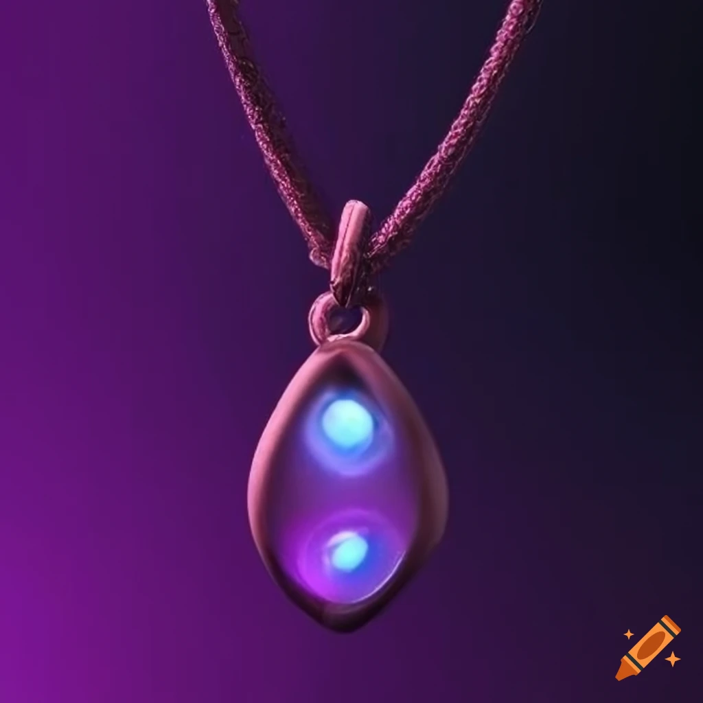Dark purple amulet with shadowy fade on Craiyon