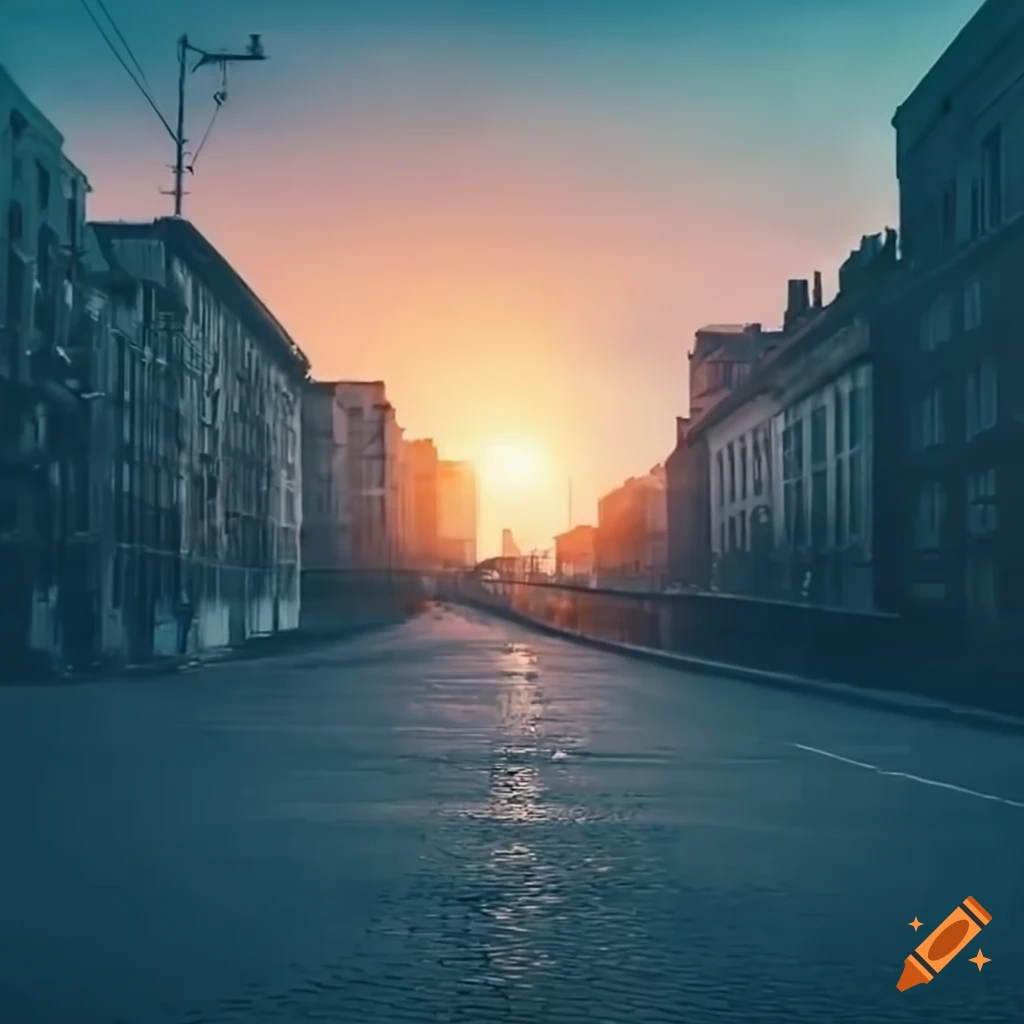 Empty City Street Morning