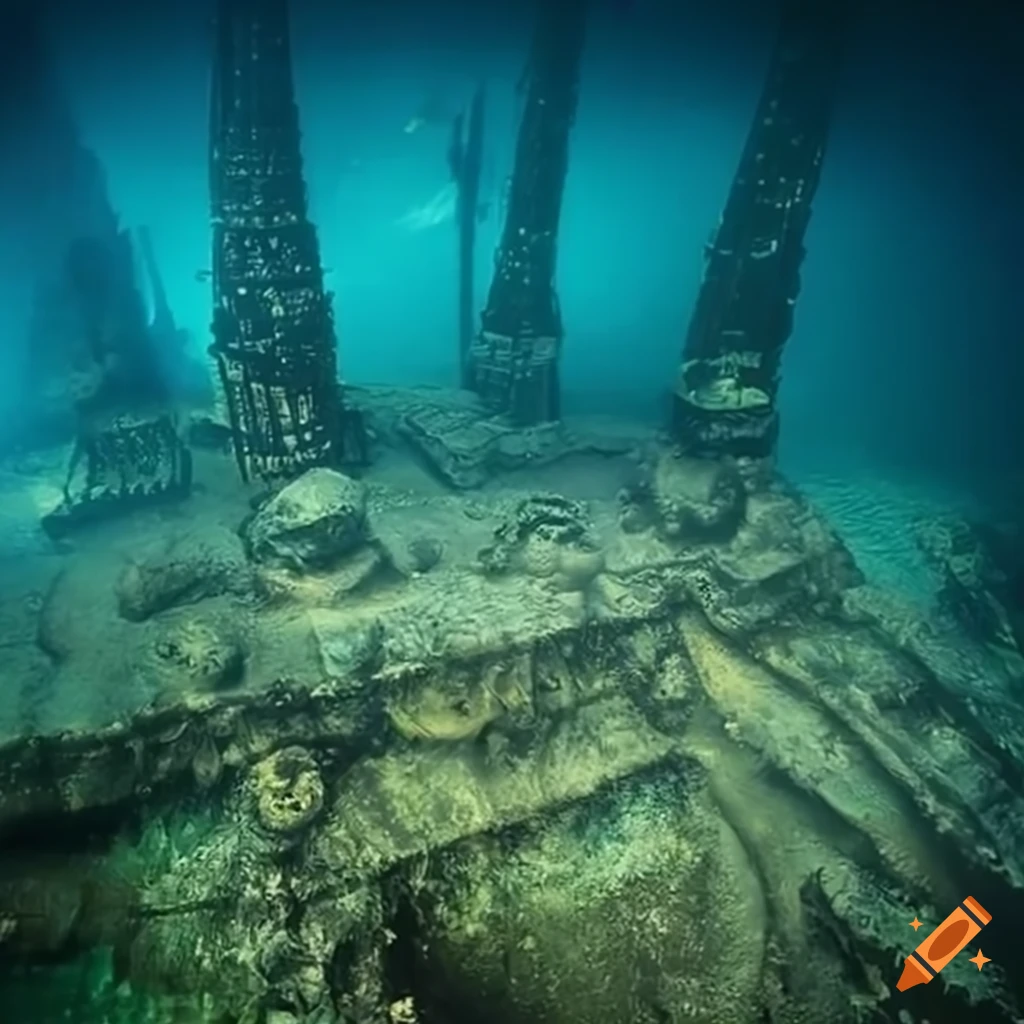R'lyeh is a sunken city in the South Pacific Cthulhu on Craiyon