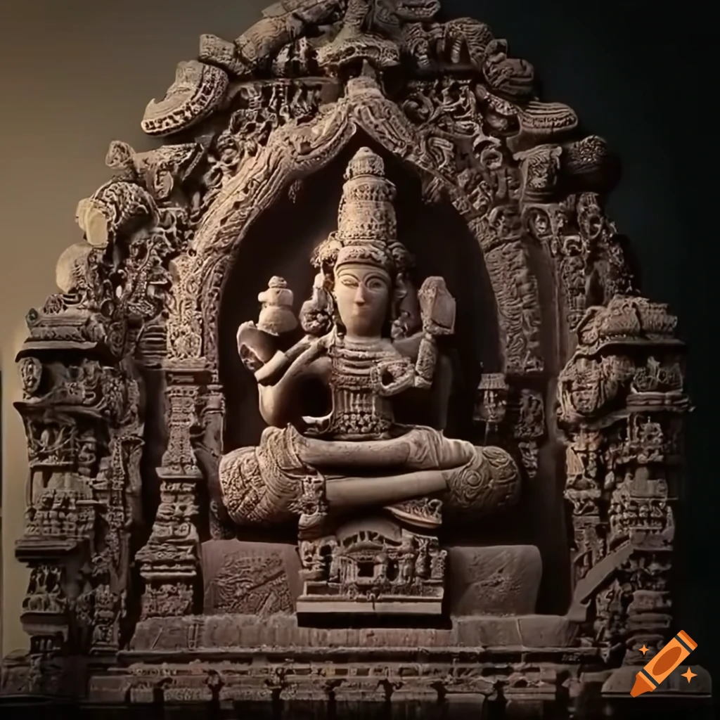 Pallava-era dravidian-style intricate authentic pallava-styled old ...