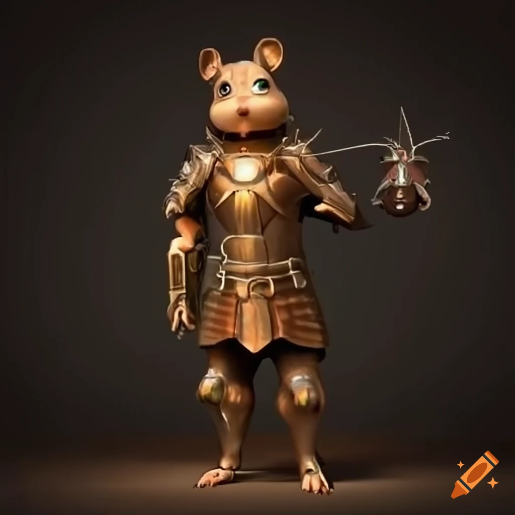 3. Imagine an anthropomorphic humanoid hamster character known for ...