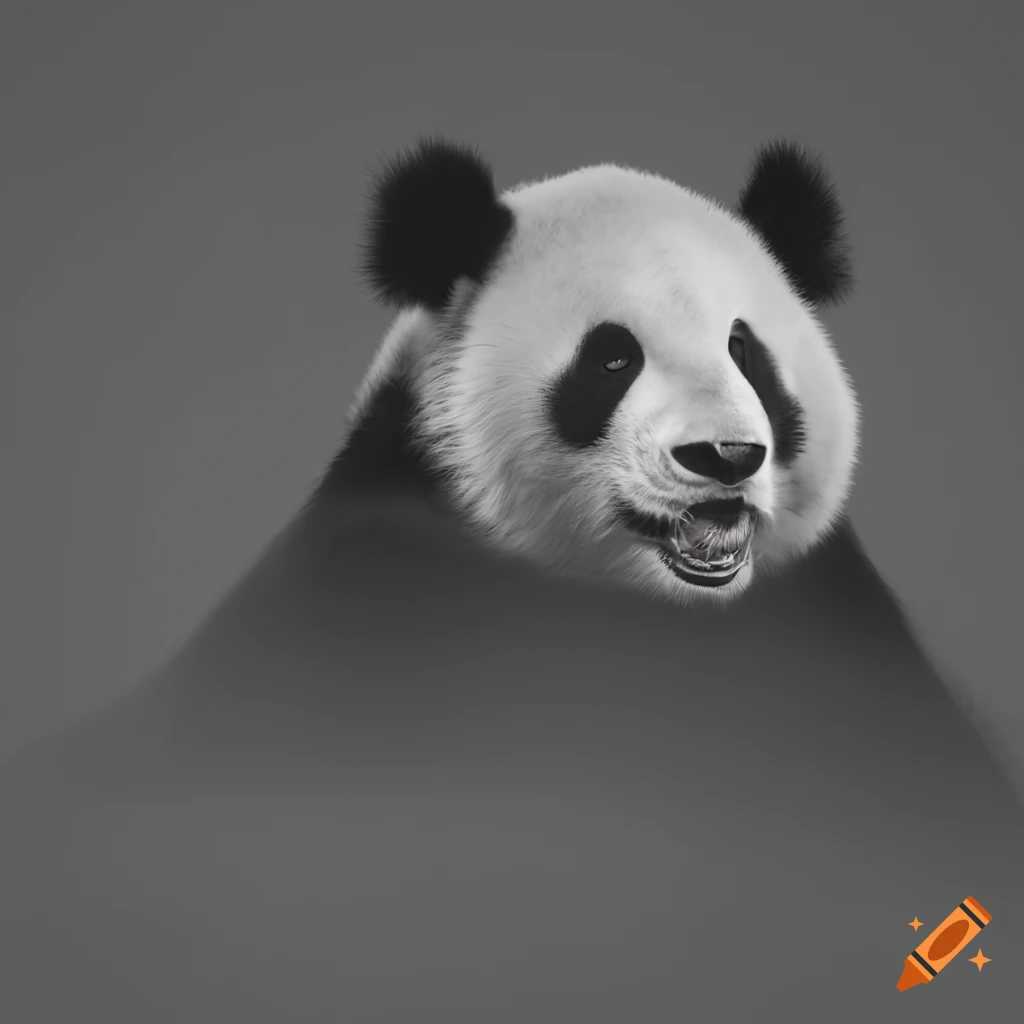 "panda" "advertising brochure" "black" "logotype" "4k" on Craiyon