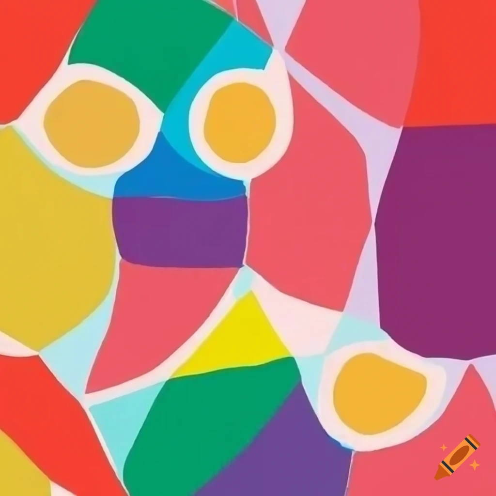 Obra creativa colorida de arte abstracto y donde se mezclen formas ...