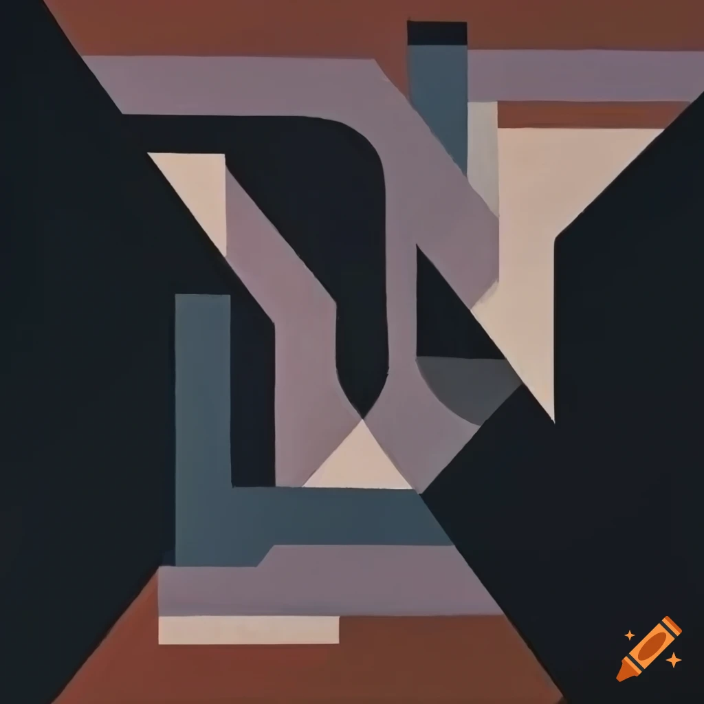 Cubism, landscape, brutalist architecture, picasso, braque, gradient ...