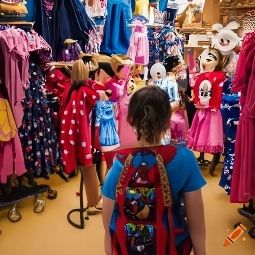 Person wearing disney-themed merchandise at a theme park