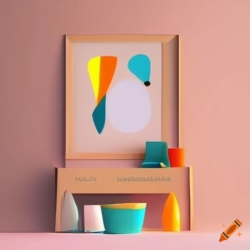 Nursery print inspired by ai. geometric shapes. vibrant colors ...