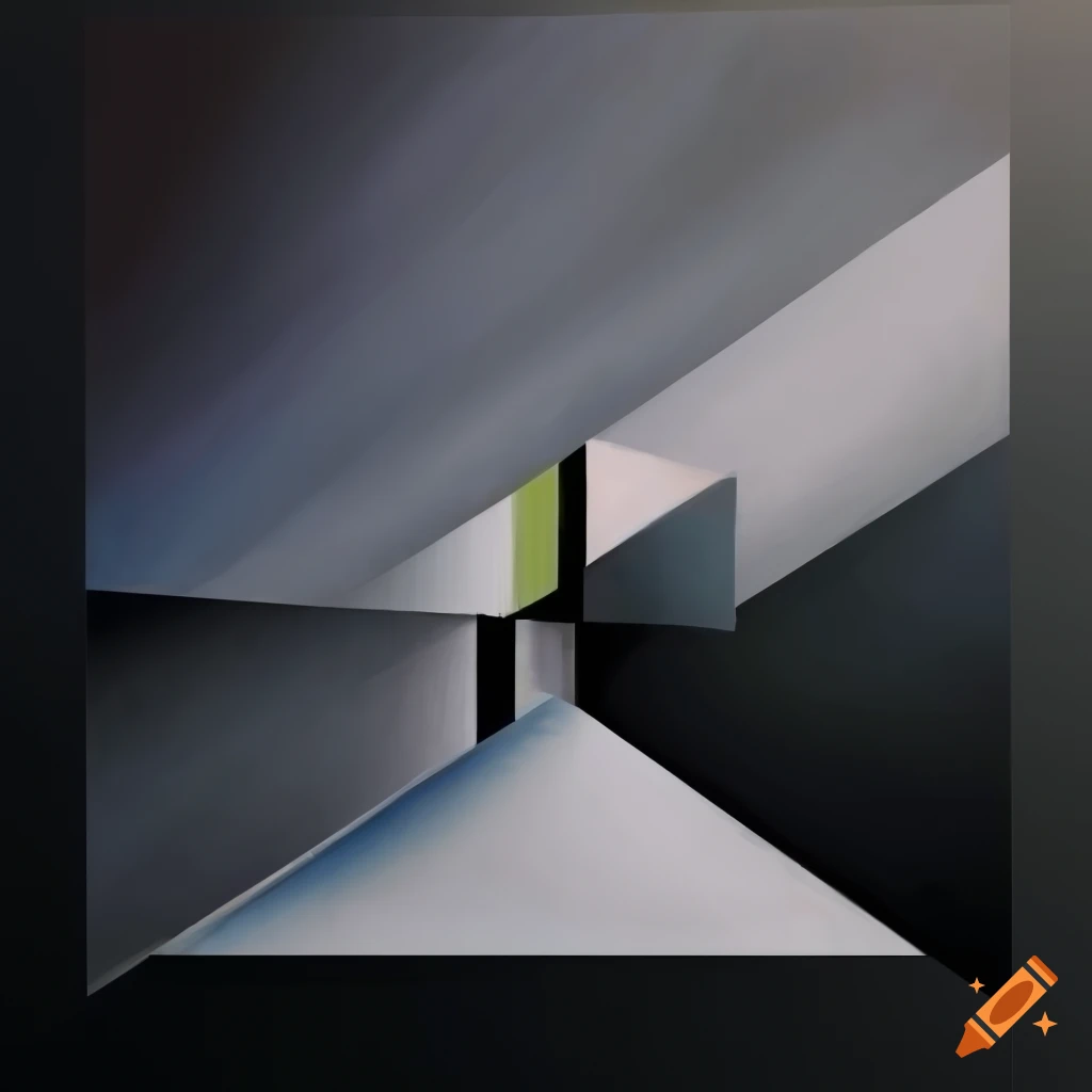 Cubism, landscape, brutalist architecture, picasso, braque, gradient ...