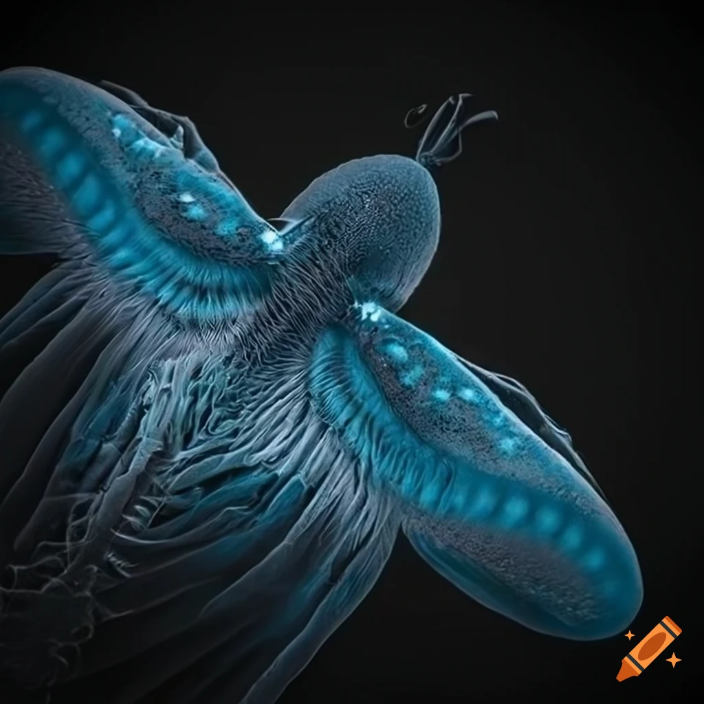 Many insect hairy wings raster electron microscope photo hires monochrome