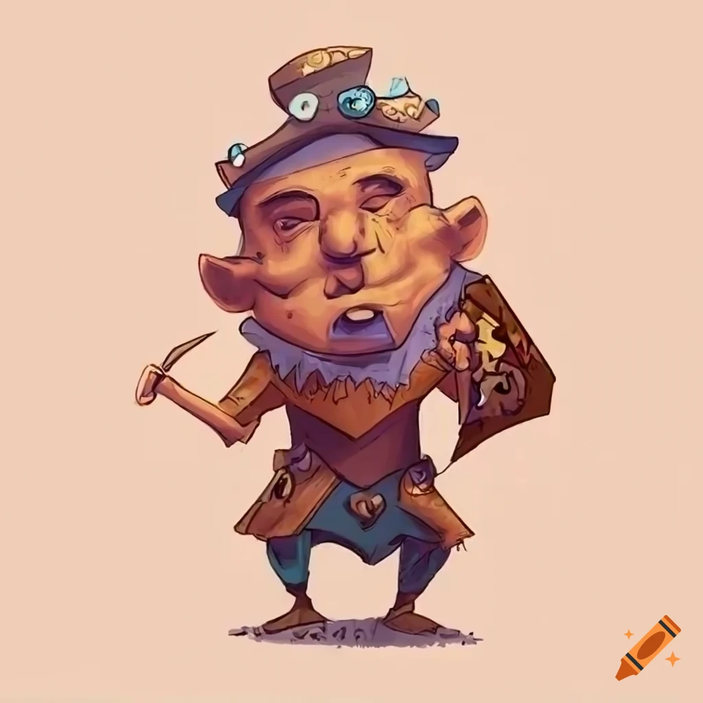 A character for a card game in a hand-drawn art style on Craiyon