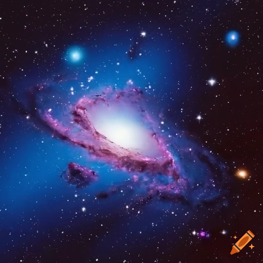 A beautiful shiny galaxy on Craiyon