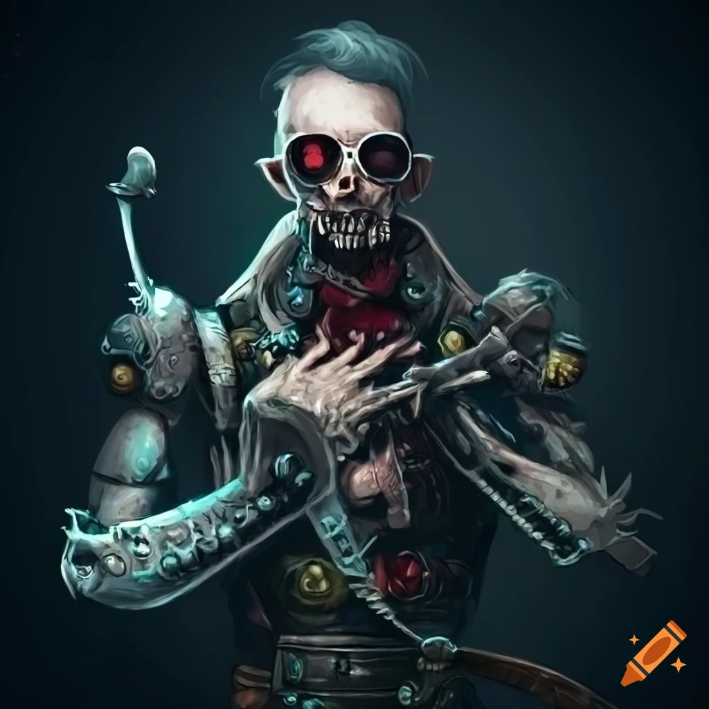 Dark fantasy british navy inspired cyborg pirate with cybernetic limbs ...