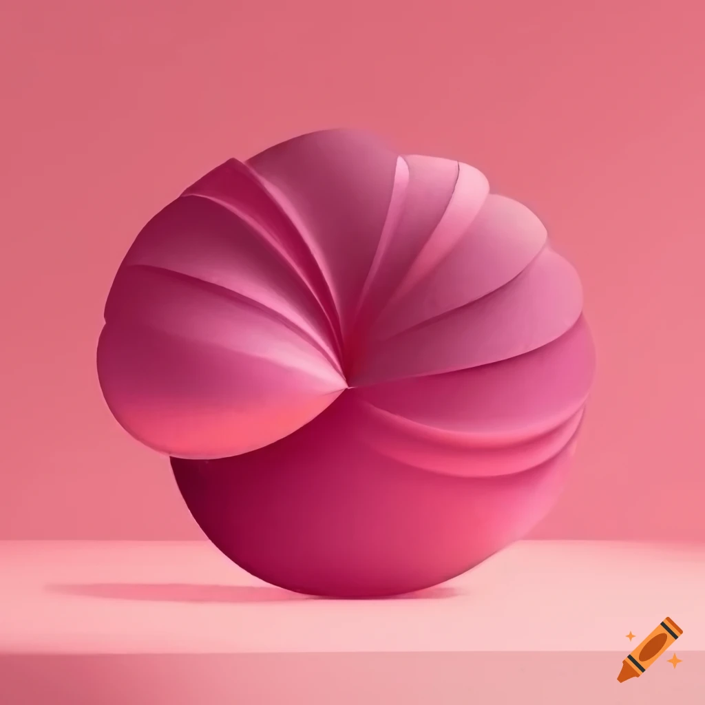 Geometric and non-representational form artwork using only pink tones