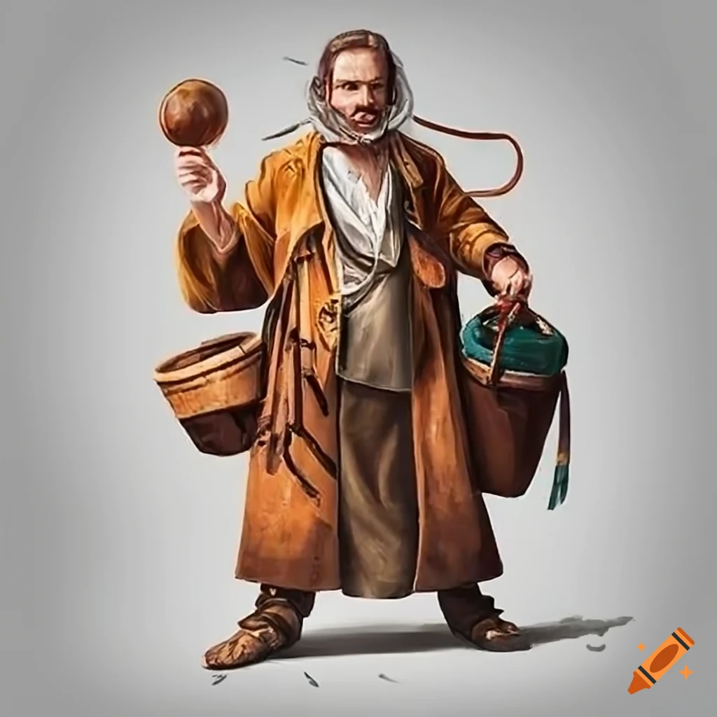 Traveling merchant on Craiyon