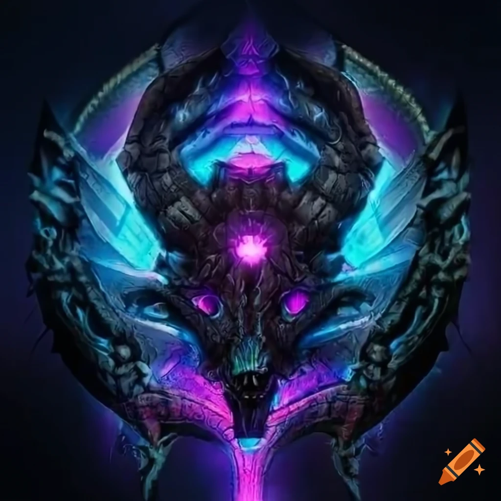 Cyberpunk dragon demon logo on Craiyon