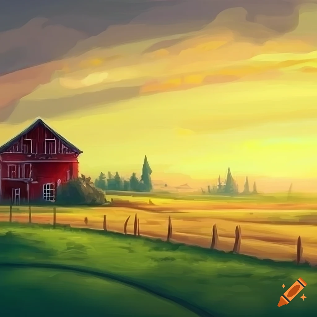 65536 fantasy background farm fields