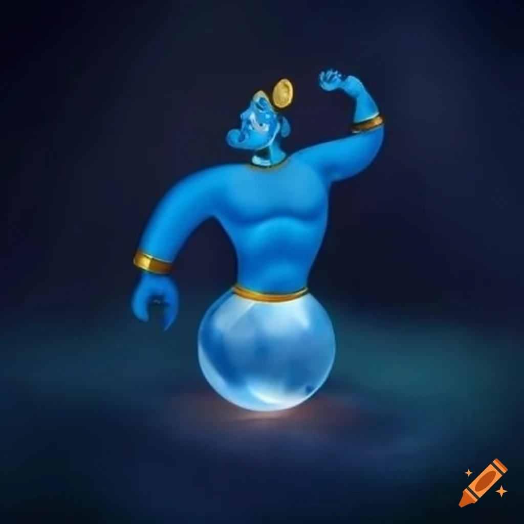 Aladdin Genie Coming Out Of Lamp