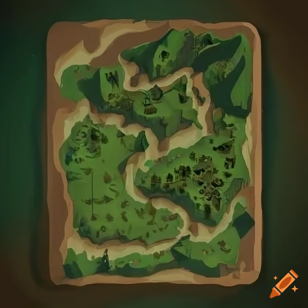 Fantasy map from above map aerial memorabilia top isometric for a ...