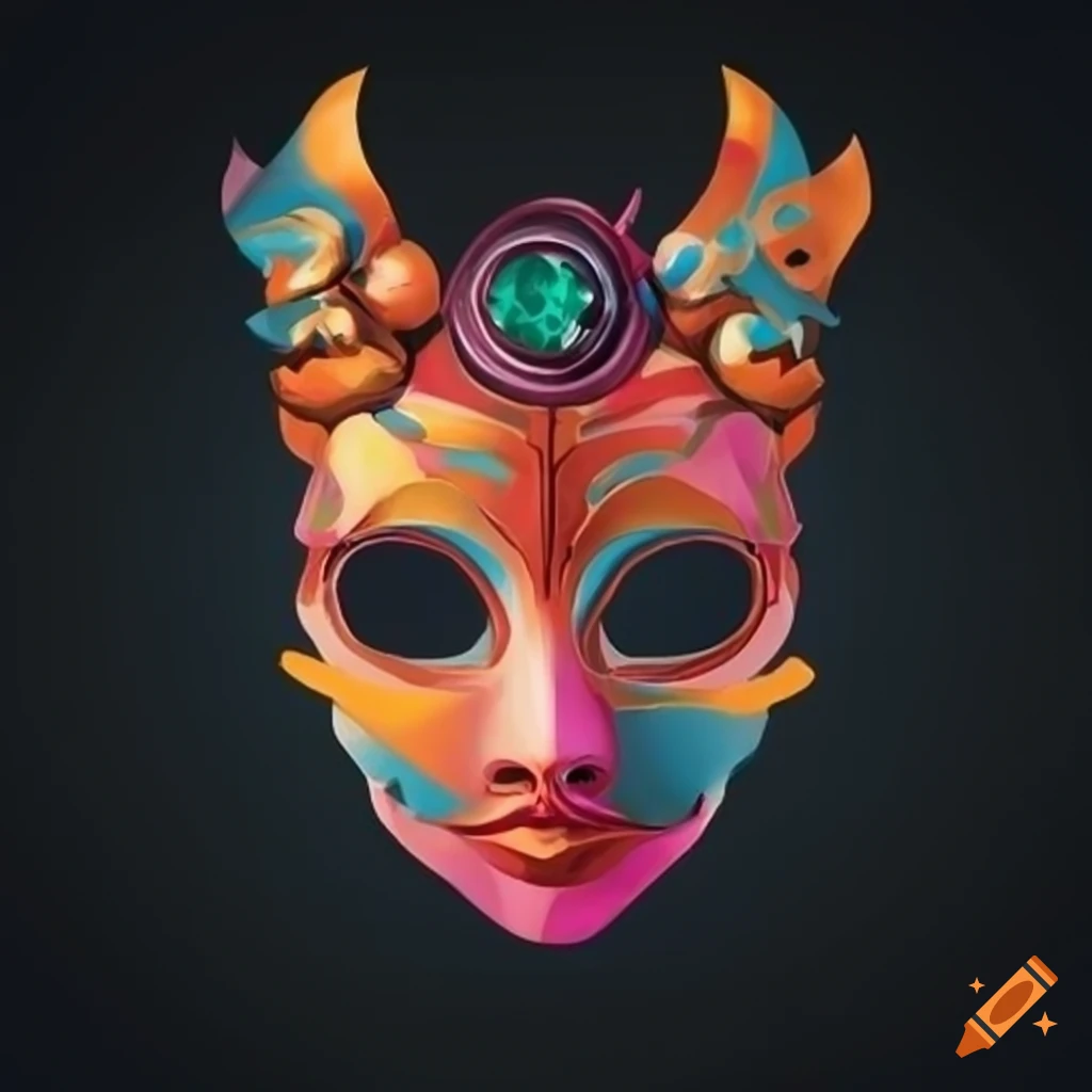 Stylized mask design on Craiyon