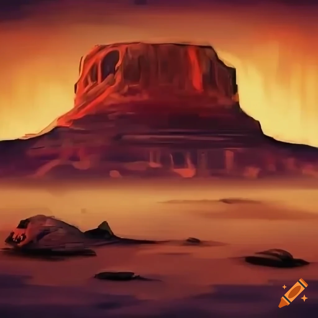 Custom mesa biome on Craiyon