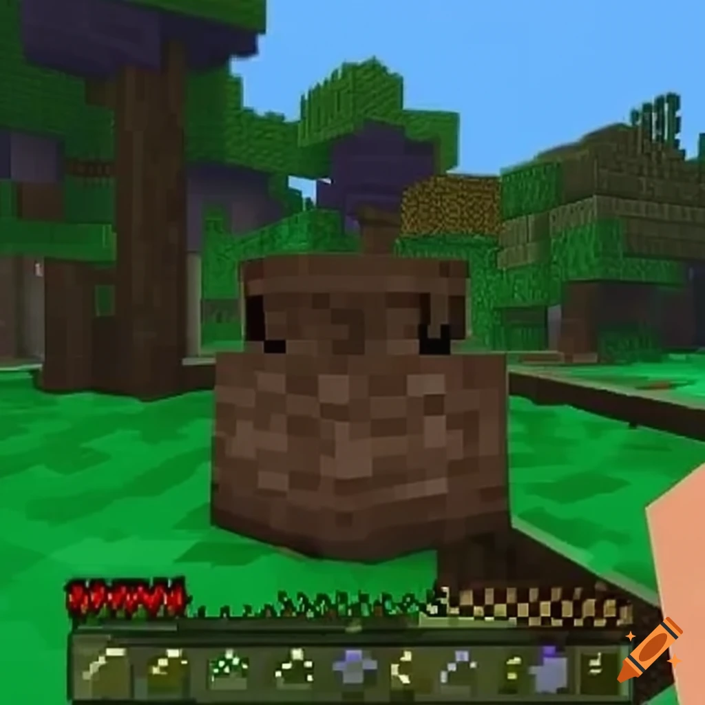 Minecraft raiding on Craiyon