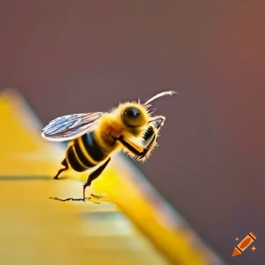 Bee dancing on the roof