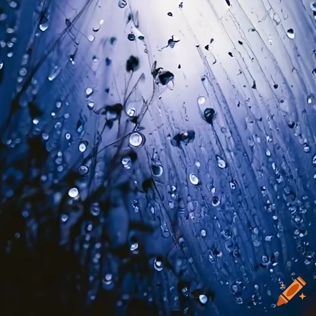 Flax flowers raining from the sky on Craiyon