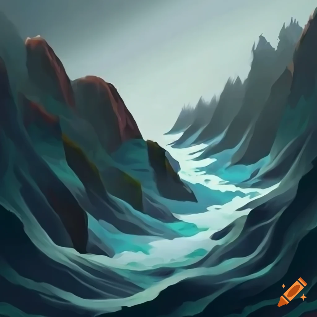 Isometric sandstone world map down birdseye view A Masterful Oil ...