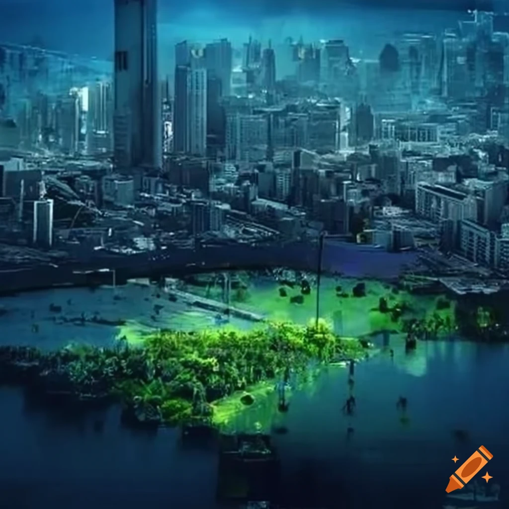 A city overrun by nature