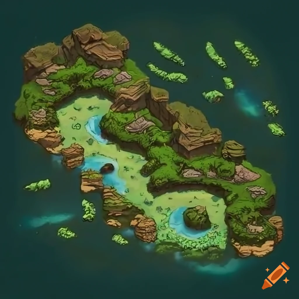 Mountain landscape roads , highlighting key locations top down view of ...