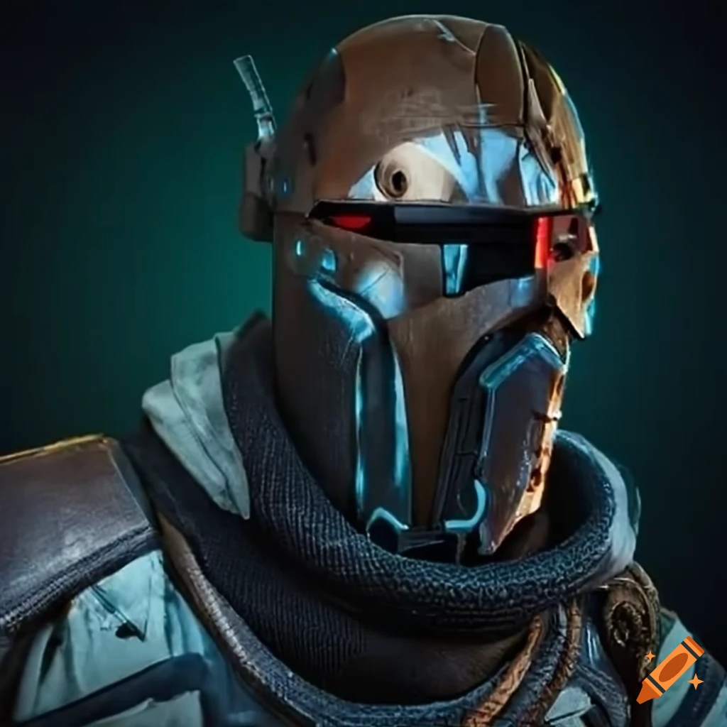 Character image that is a bounty hunter ranger android similar in appearance to the robot ig-88 ...