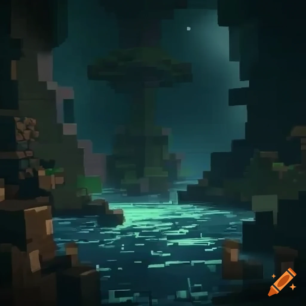 Minecraft spawning structures on Craiyon