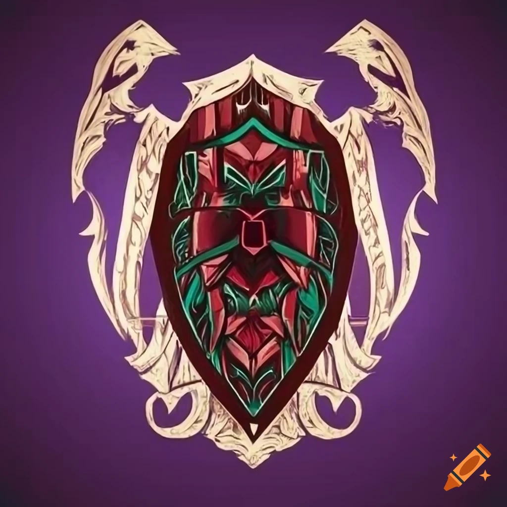 Tribal shield crest design on Craiyon
