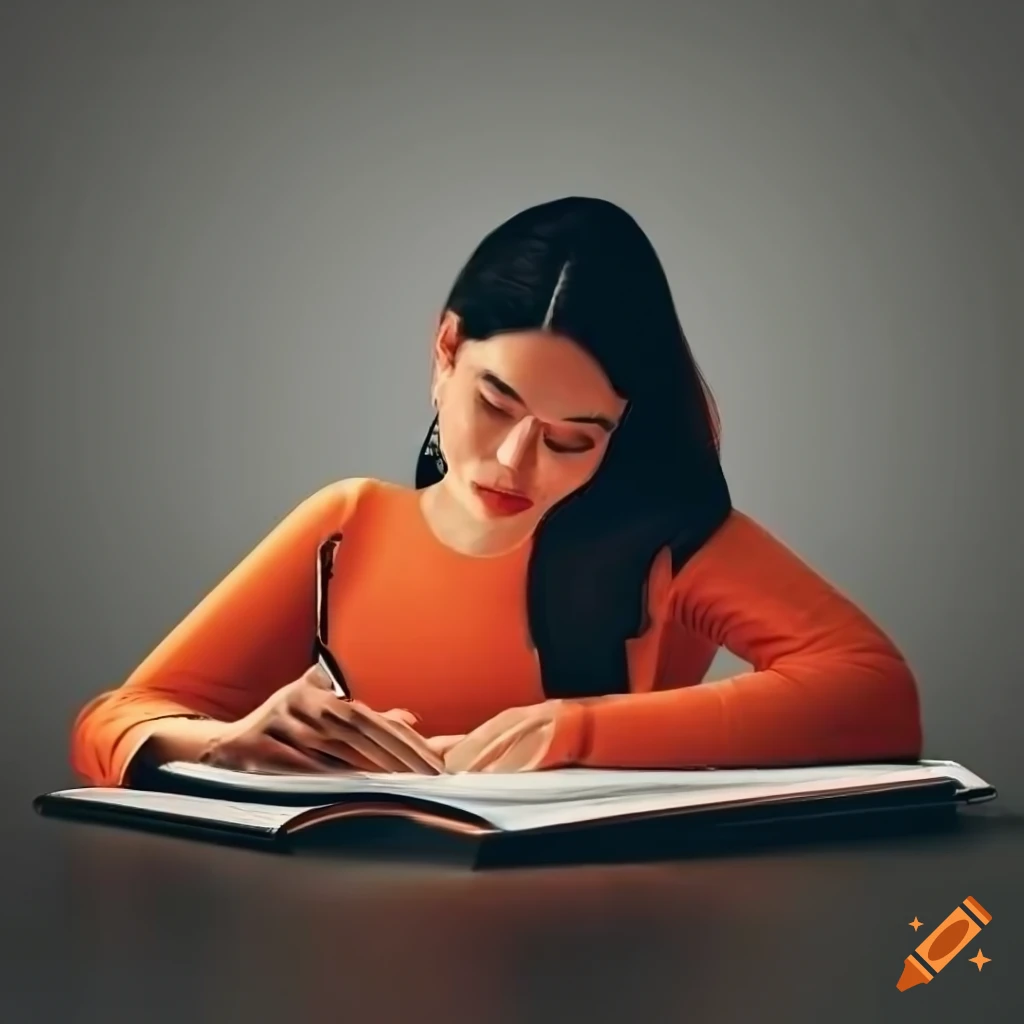 Person studying on Craiyon