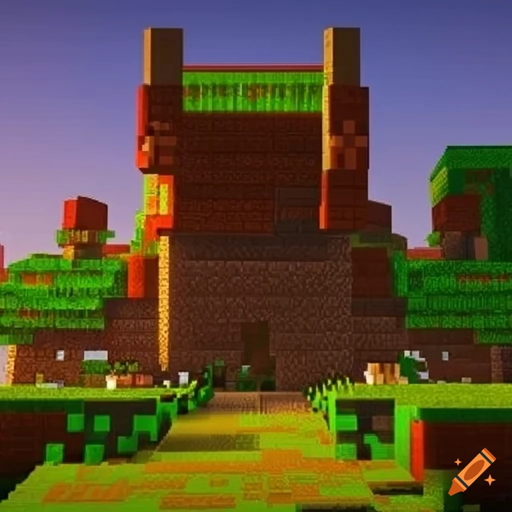 Minecraft farming server on Craiyon