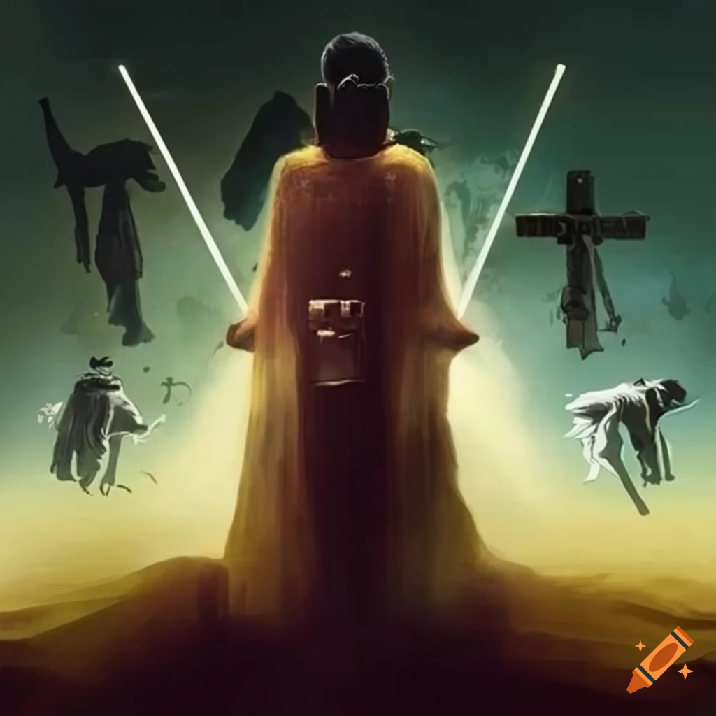 Monty python, holy grail, star wars style movie poster on Craiyon