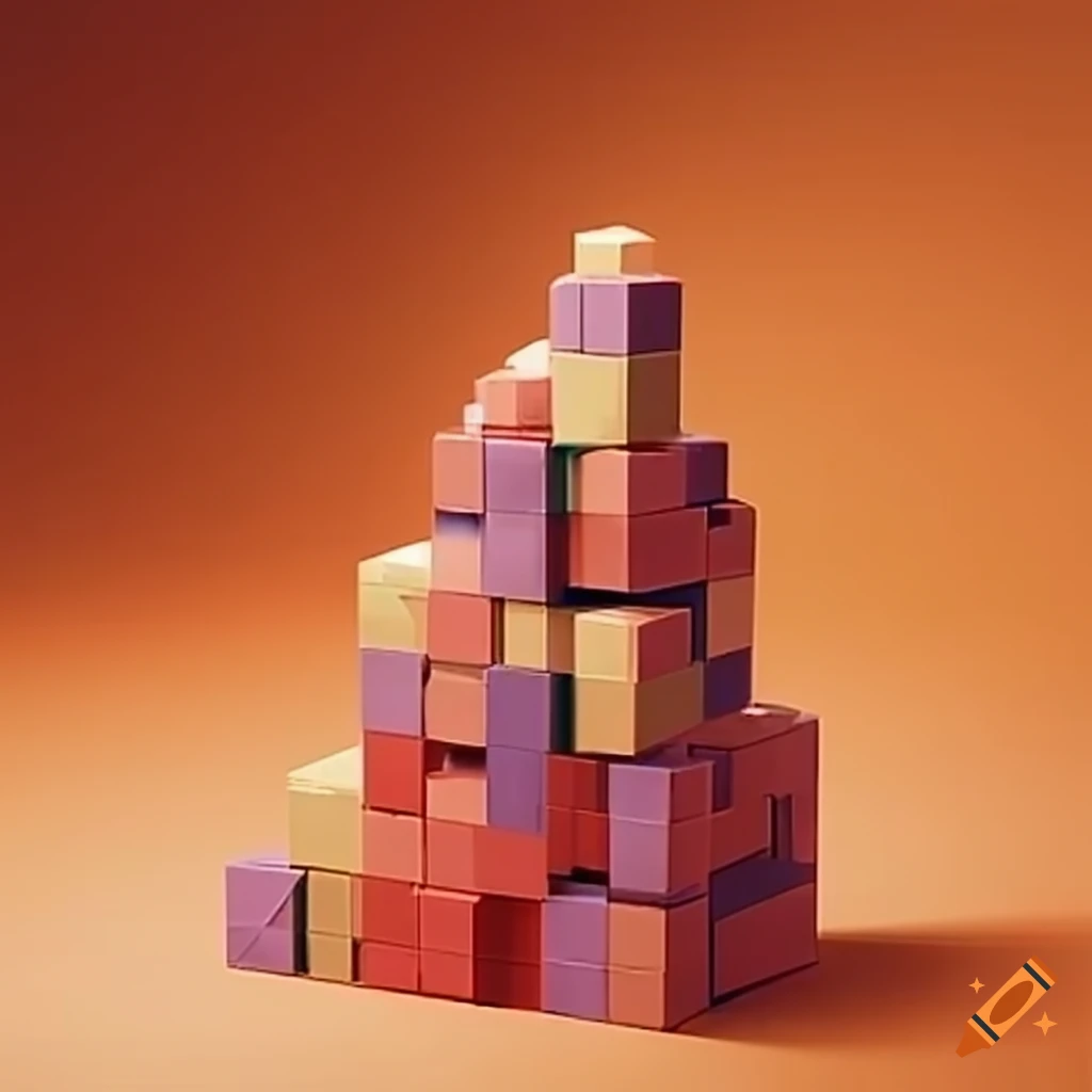 Block building challenge on Craiyon