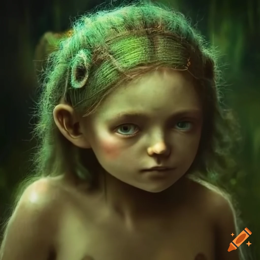 Green children of woolpit, folklore on Craiyon