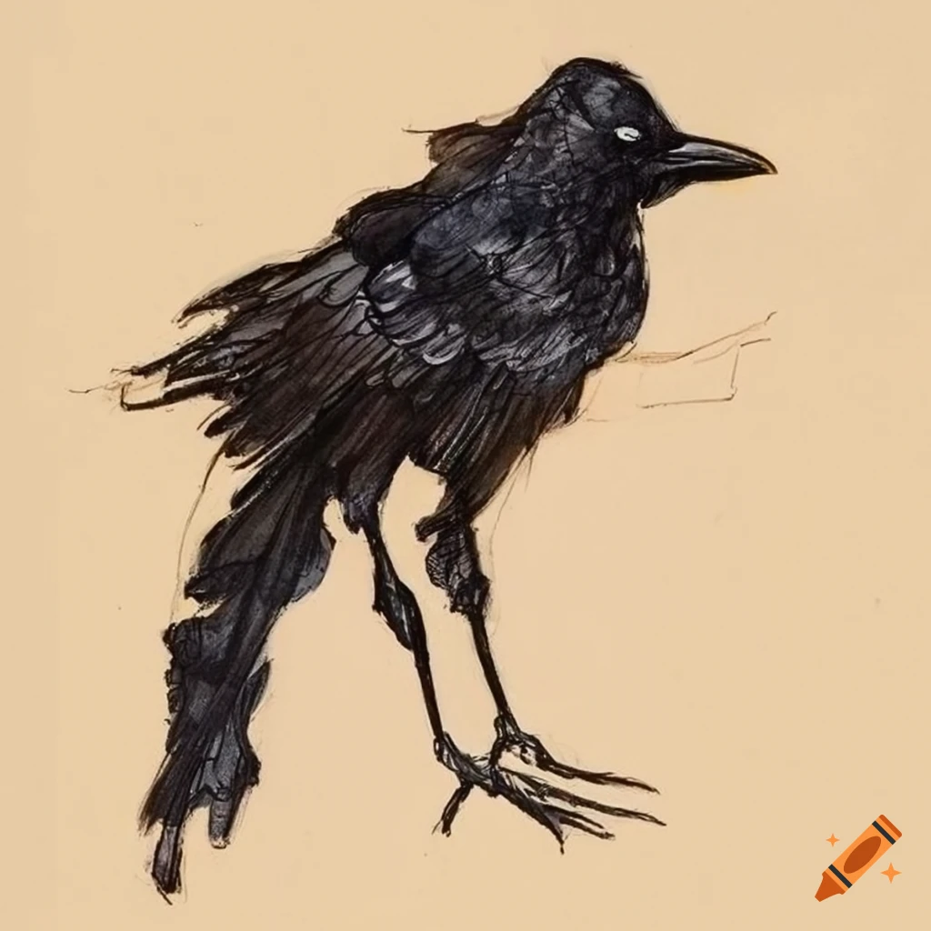 Black Crows Birds Drawing