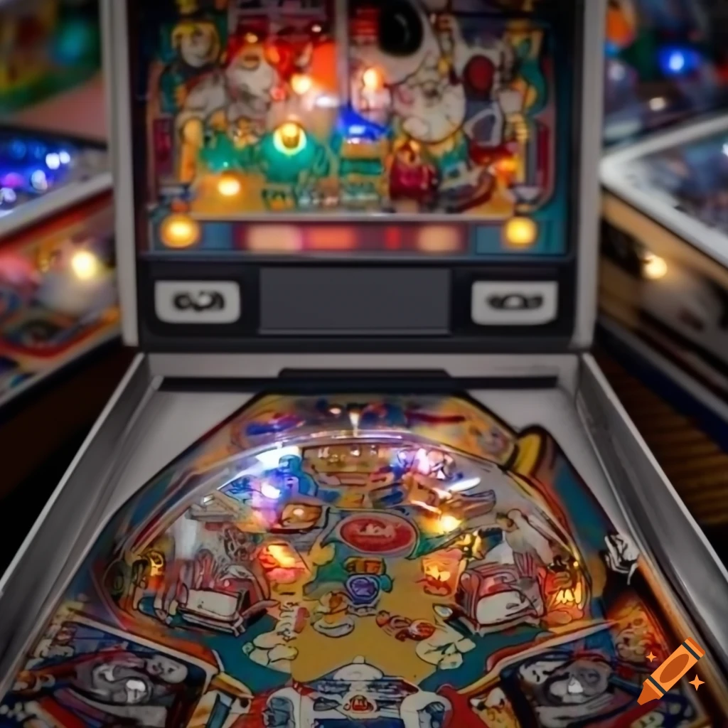 Pinball translite,retro style, front view