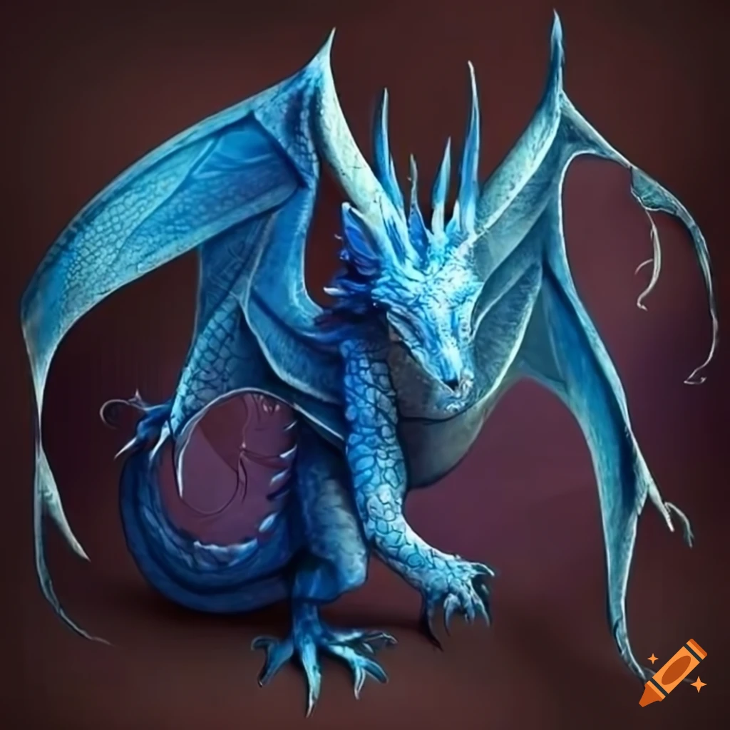 A blue dragon in a cage on Craiyon