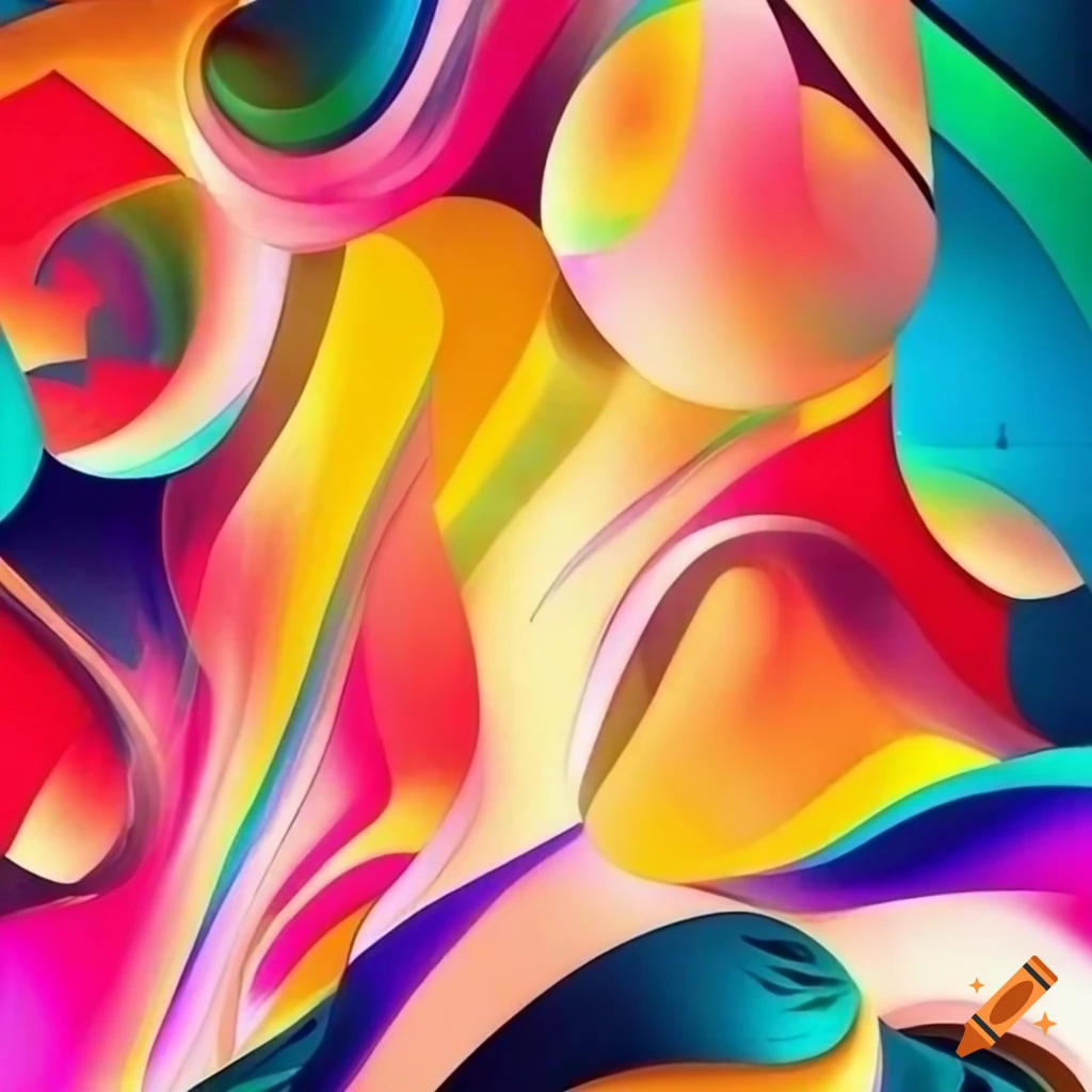 Colorful abstract collages with geometric shapes and bold lines